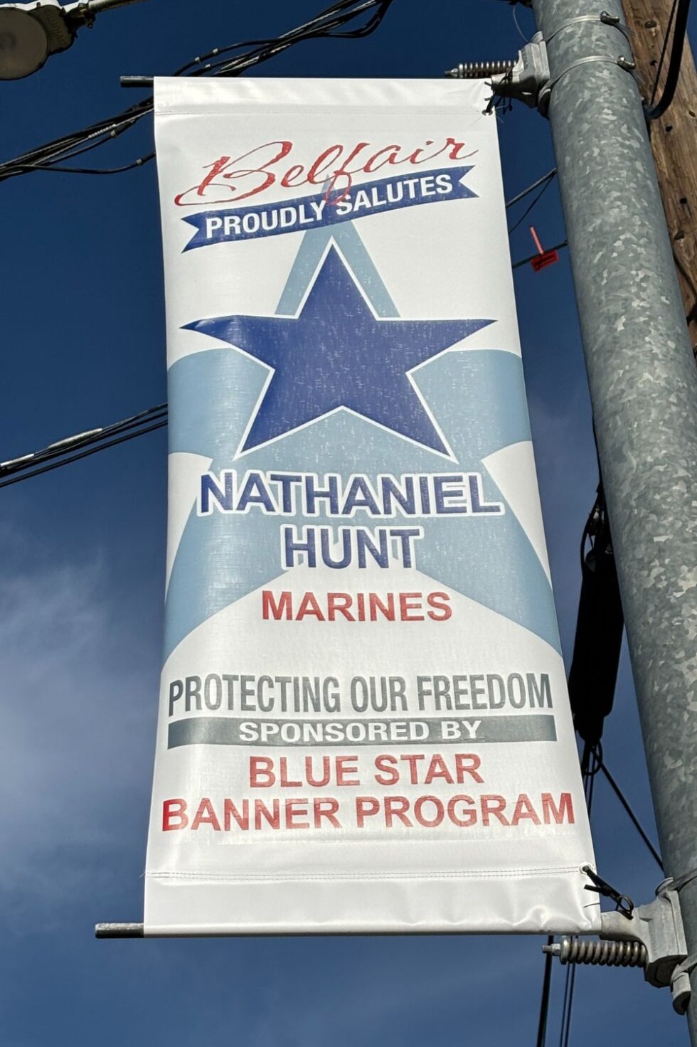 Hunt, Nathaniel - Blue Star Banner Program